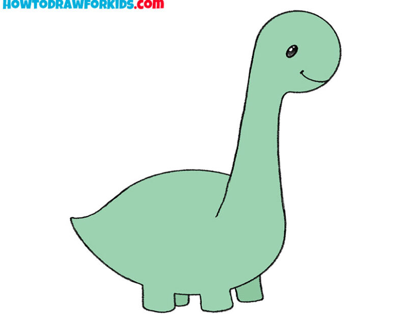 How to Draw a Dinosaur - Easy Drawing Tutorial For Kids