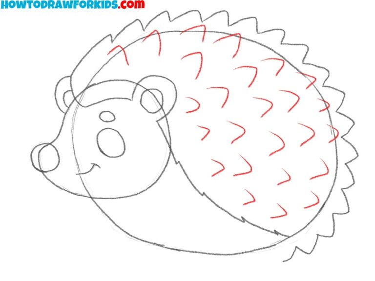 How to Draw a Hedgehog - Easy Drawing Tutorial For Kids
