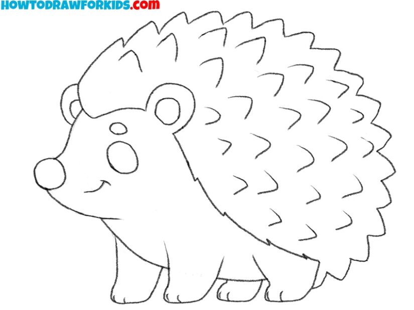 How to Draw a Hedgehog - Easy Drawing Tutorial For Kids
