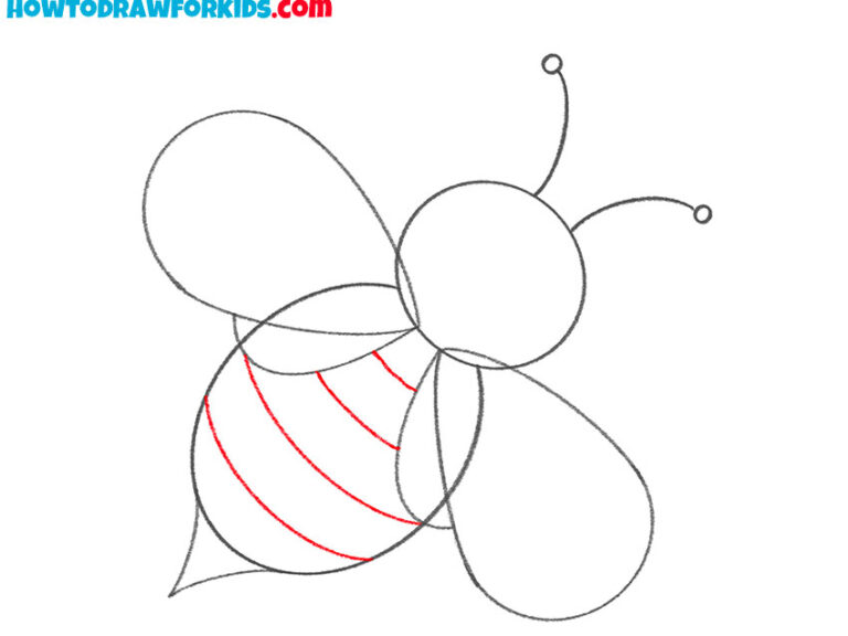 How to Draw a Bee - Easy Tutorial For Kids