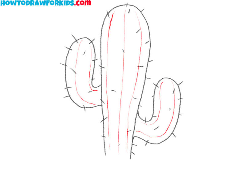 How to Draw a Cactus - Easy Drawing Tutorial For Kids