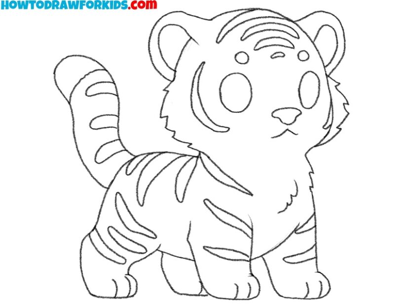 How to Draw a Cartoon Tiger - Easy Drawing Tutorial For Kids