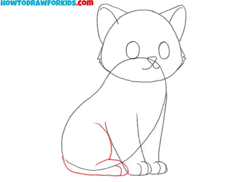 How to Draw a Sitting Cat - Easy Drawing Tutorial For Kids