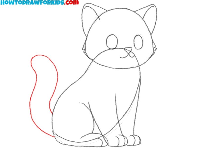 How to Draw a Sitting Cat - Easy Drawing Tutorial For Kids