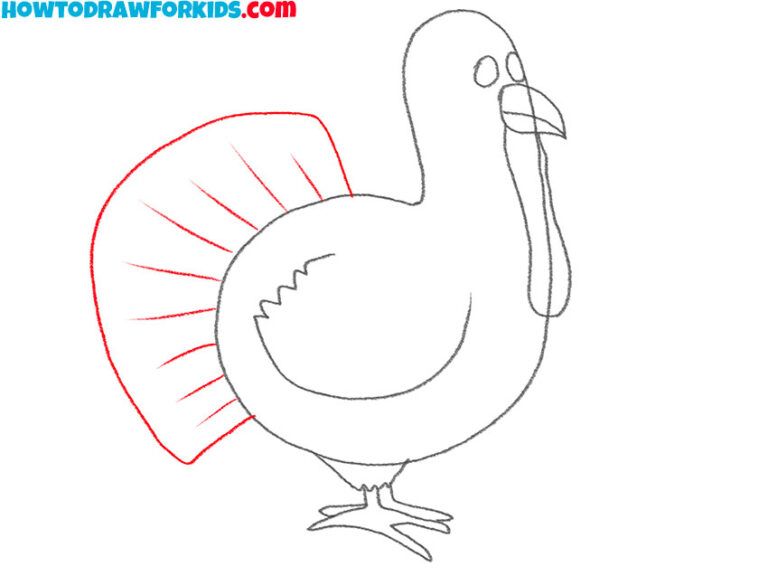 How to Draw a Turkey - Easy Drawing Tutorial For Kids