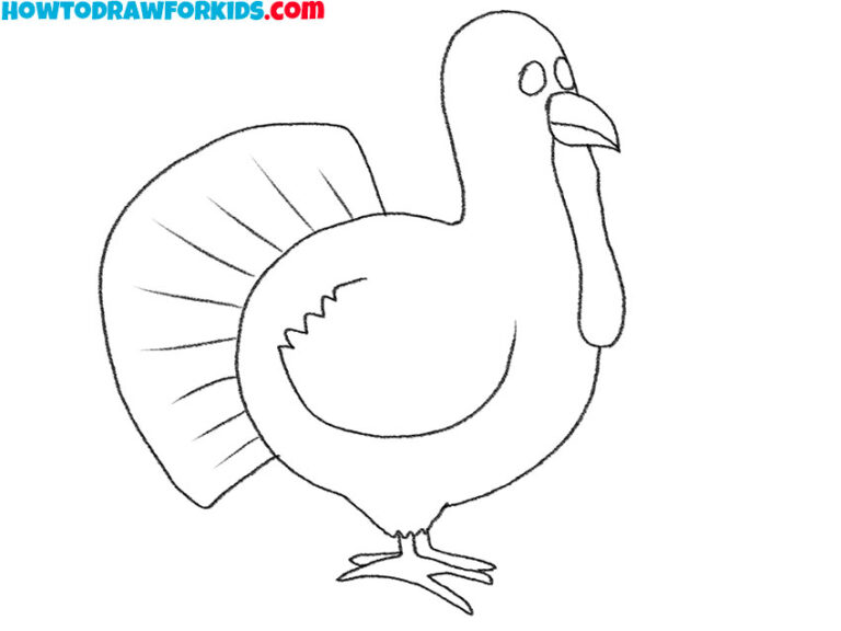 How to Draw a Turkey - Easy Drawing Tutorial For Kids