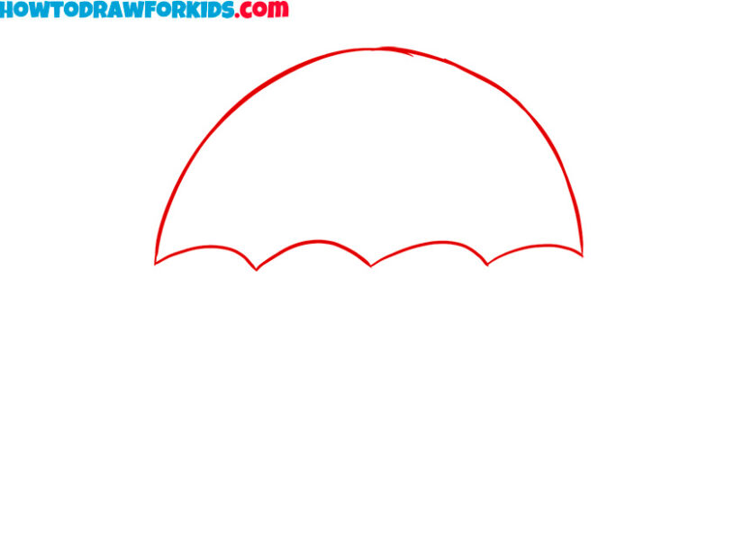 How to Draw an Umbrella - Easy Drawing Tutorial For Kids