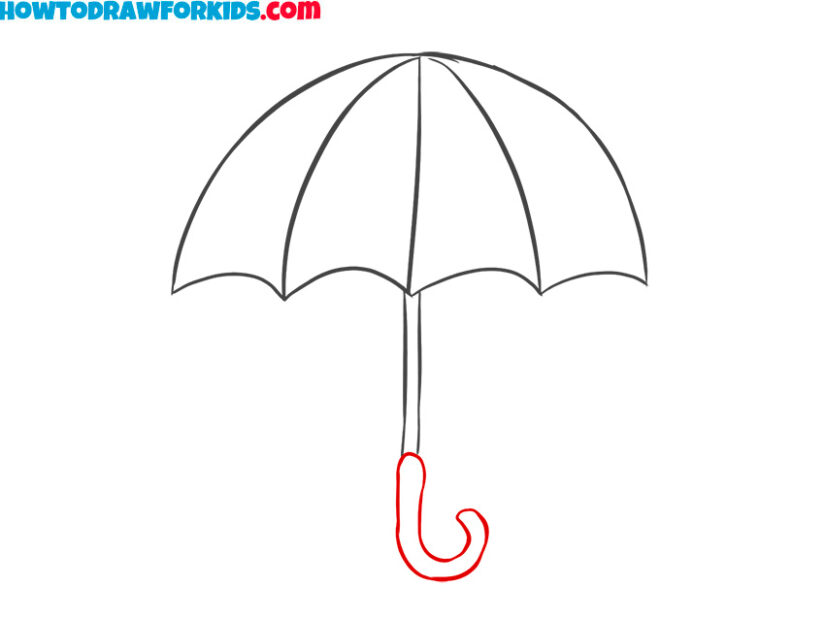 How to Draw an Umbrella - Easy Drawing Tutorial For Kids