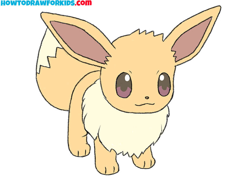 How to Draw Eevee - Easy Drawing Tutorial For Kids