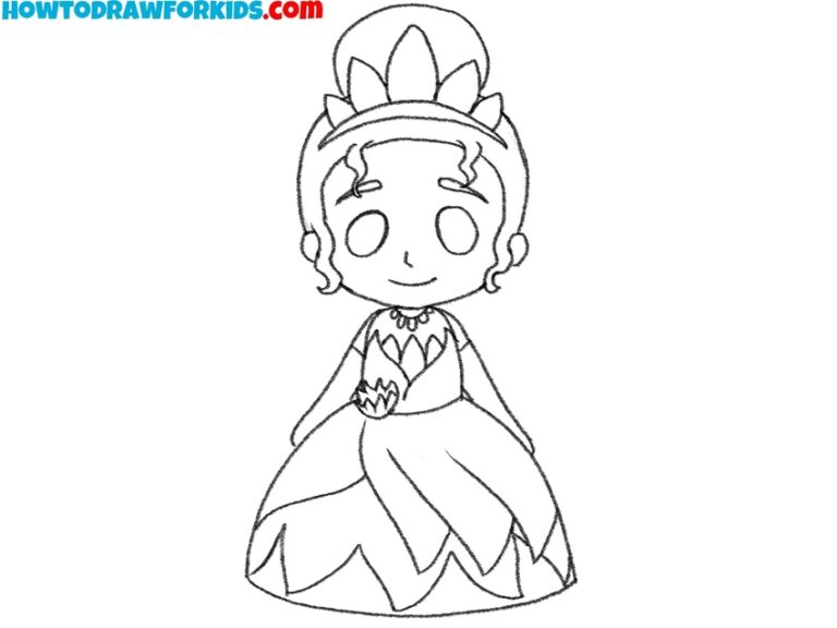 How to Draw Princess Tiana - Easy Drawing Tutorial For Kids