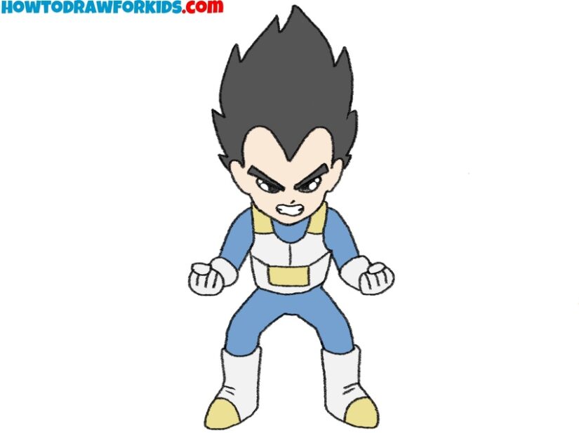 How to Draw Vegeta - Easy Drawing Tutorial For Kids