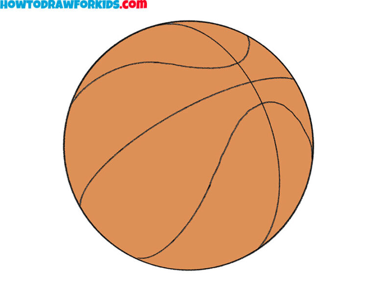 How to Draw a Basketball - Easy Drawing Tutorial For Kids