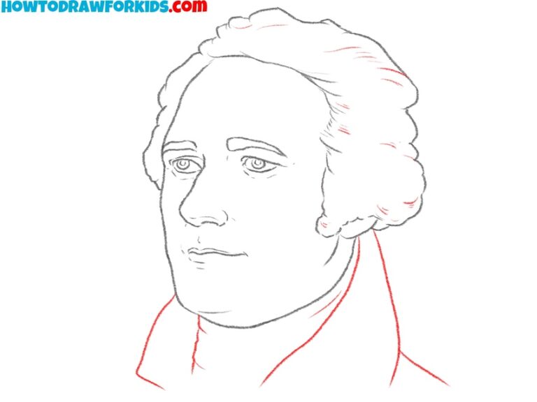 How to Draw Alexander Hamilton - Easy Drawing Tutorial For Kids