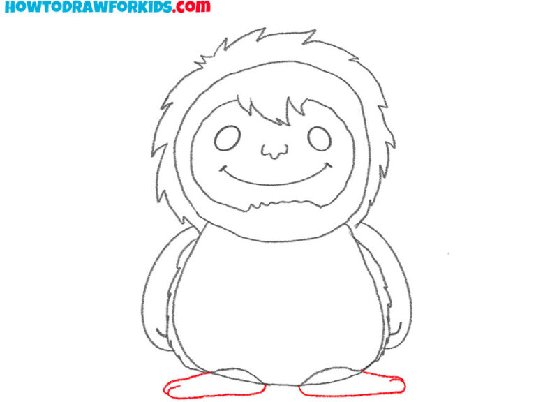 How to Draw Bigfoot - Easy Drawing Tutorial For Kids