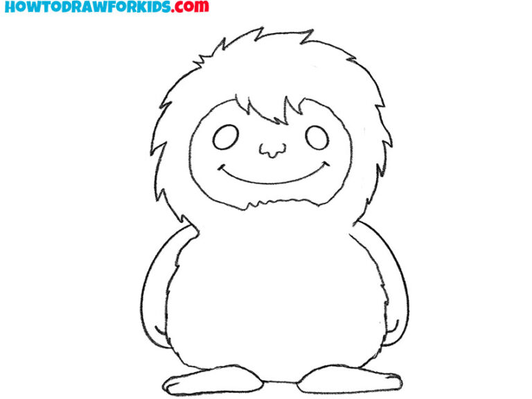 How to Draw Bigfoot - Easy Drawing Tutorial For Kids