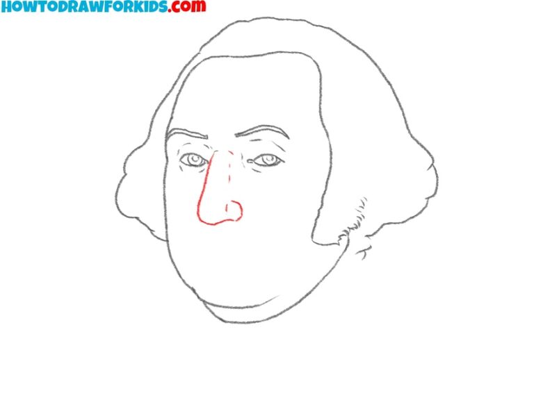 How to Draw George Washington - Easy Drawing Tutorial For Kids