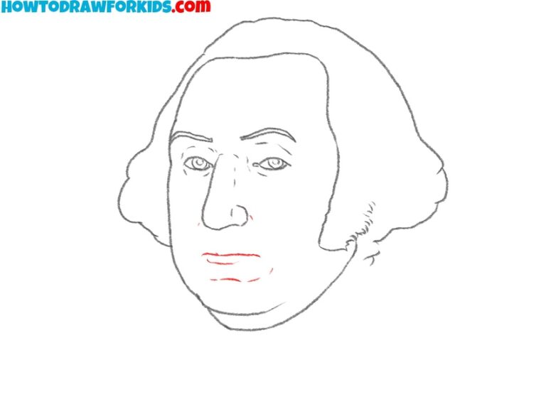 How to Draw George Washington - Easy Drawing Tutorial For Kids