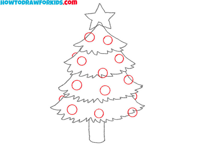 How to Draw a Christmas Tree - Easy Drawing Tutorial For Kids