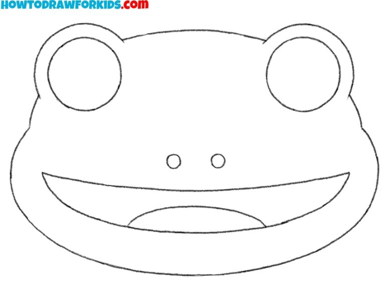 How to Draw a Frog Face - Drawing Tutorial For Kids