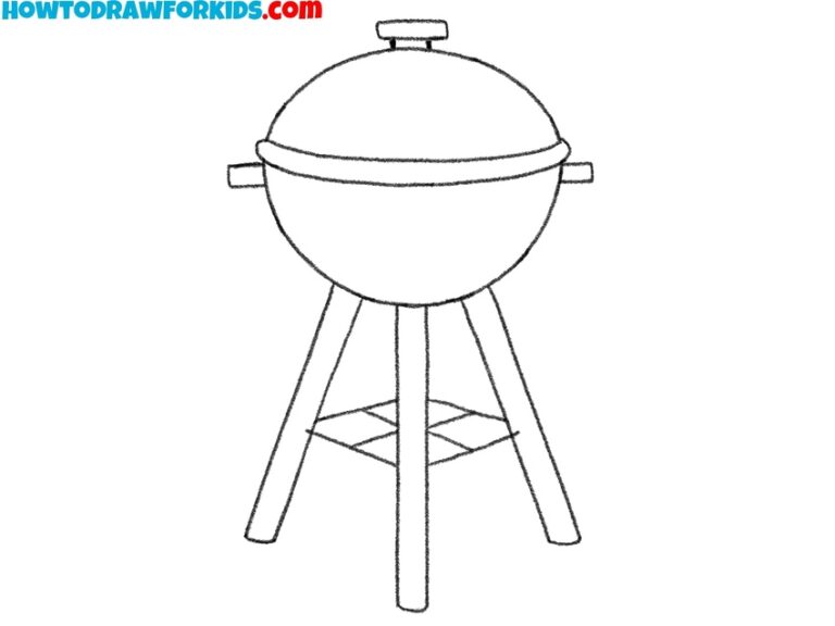 How to Draw a Grill - Easy Tutorial For Kids