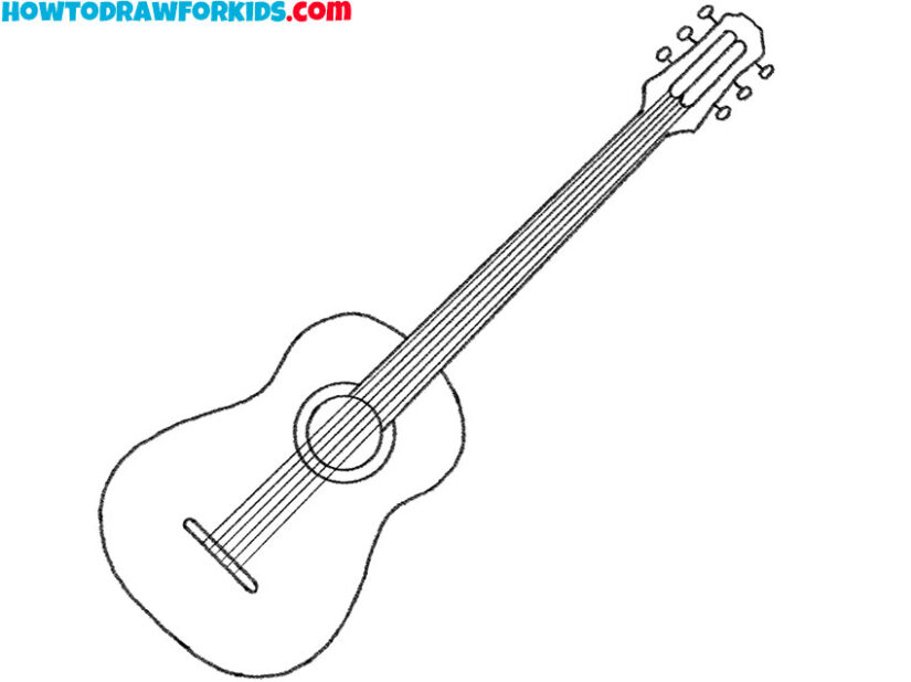 How to Draw a Guitar - Easy Drawing Tutorial For Kids