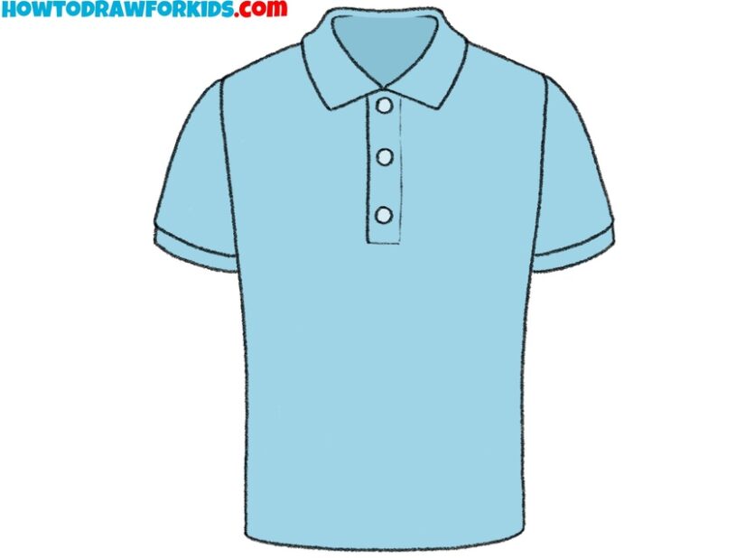 How to draw a Polo Shirt - Easy Drawing Tutorial For Kids