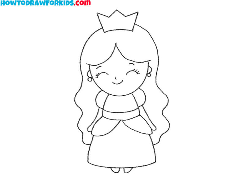 How to Draw a Princess - Easy Drawing Tutorial For Kids