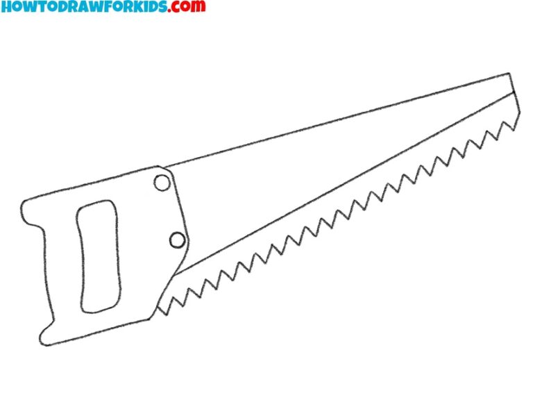 How to Draw a Saw - Easy Drawing Tutorial For Kids
