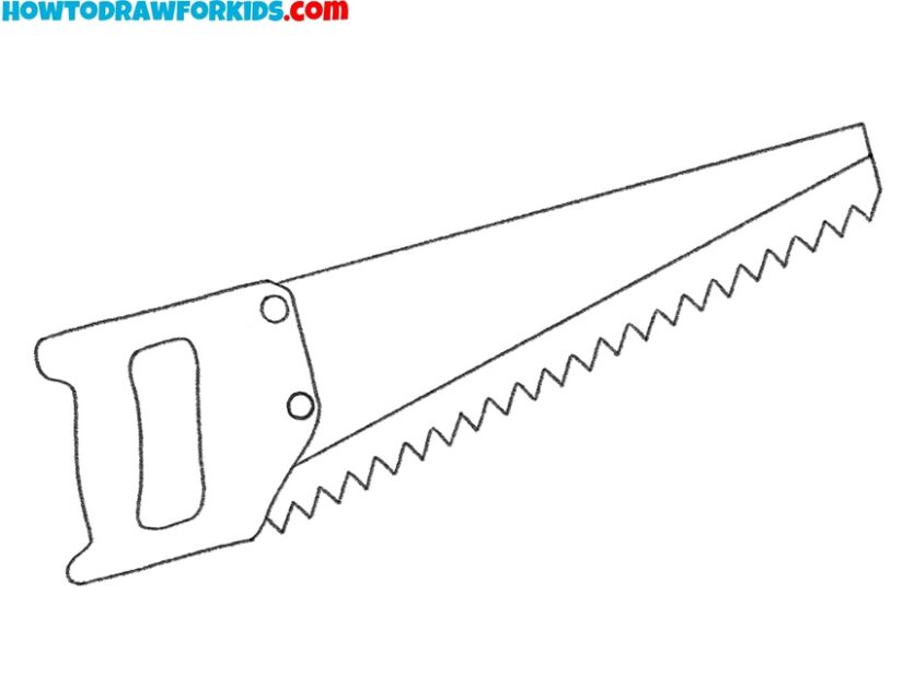 How to Draw a Saw - Easy Drawing Tutorial For Kids
