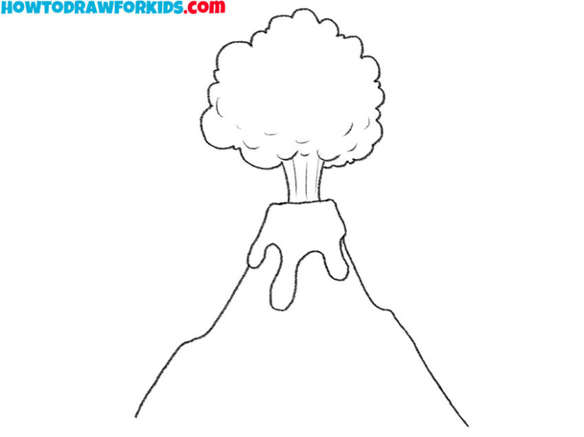 How to Draw a Volcano - Easy Drawing Tutorial For Kids