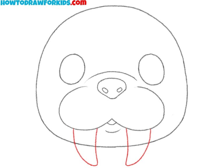 How to Draw a Walrus Face - Easy Drawing Tutorial
