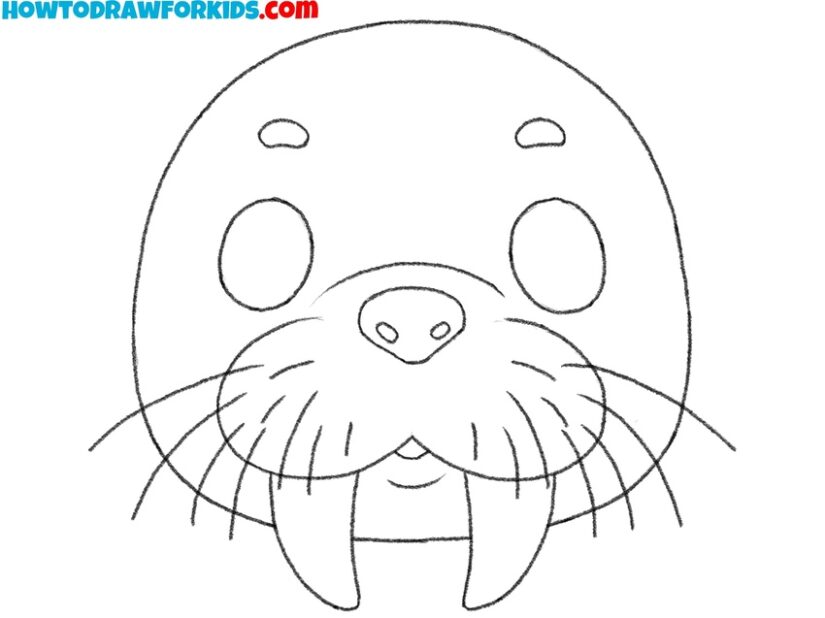 How to Draw a Walrus Face - Easy Drawing Tutorial