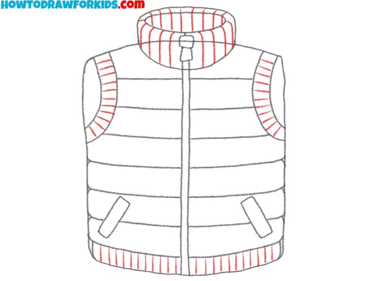 How to Draw a Winter Vest - Easy Drawing Tutorial