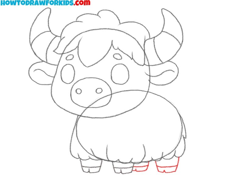 How to Draw a Yak - Easy Drawing Tutorial For Kids