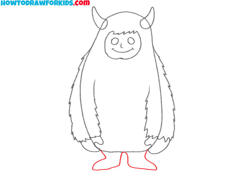 How to Draw a Yeti - Easy Tutorial For Kids