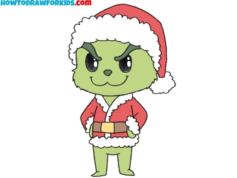 How to Draw the Grinch - Easy Drawing Tutorial For Kids