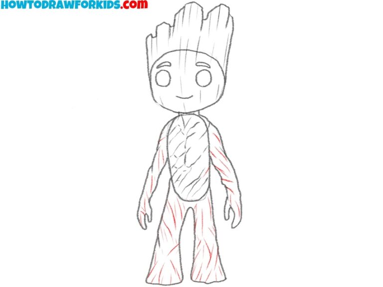 How to Draw Groot - Easy Drawing Tutorial For Kids