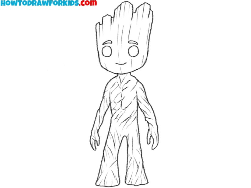 How to Draw Groot - Easy Drawing Tutorial For Kids