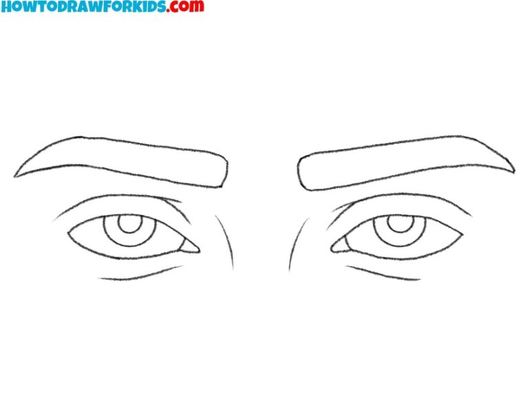How to Draw Male Eyes - Easy Drawing Tutorial For Kids