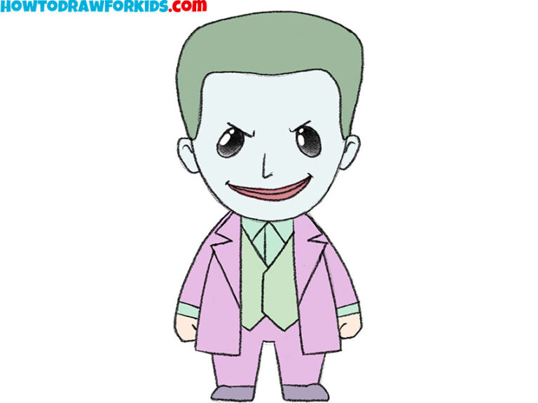 How to Draw The Joker - Easy Drawing Tutorial For Kids