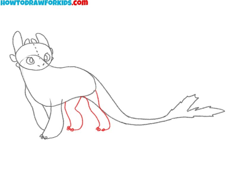 How to Draw Toothless - Easy Drawing Tutorial For Kids