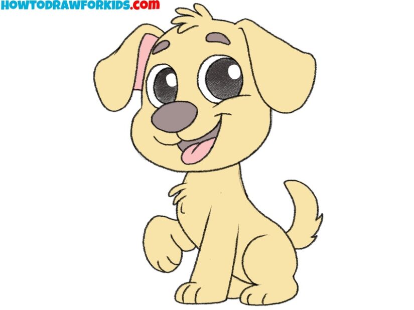 How to Draw a Cartoon Dog - Easy Drawing Tutorial For Kids