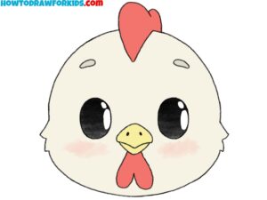 How to Draw a Chicken Face - Easy Tutorial
