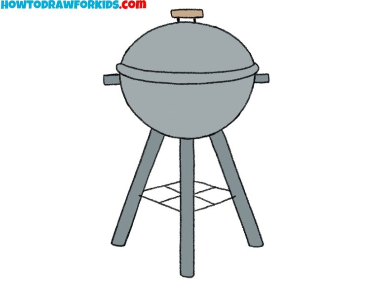 How to Draw a Grill - Easy Tutorial For Kids