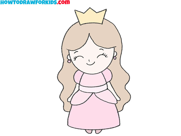 How to Draw a Princess - Easy Drawing Tutorial For Kids