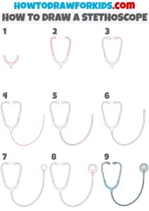 How to Draw a Stethoscope - Easy Drawing Tutorial For Kids