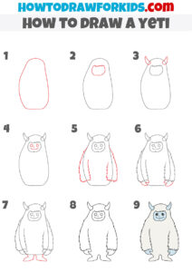 How to Draw a Yeti - Easy Tutorial For Kids