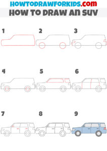 How to Draw an SUV - Easy Tutorial For Kids