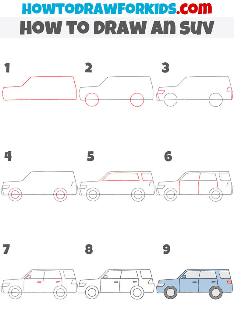 How to Draw an SUV - Easy Tutorial For Kids