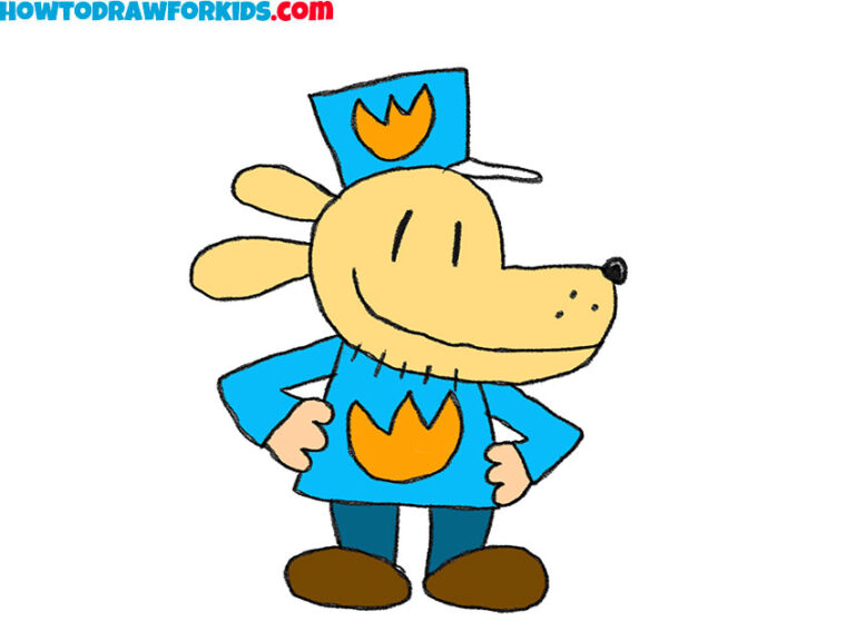 How to Draw Dog Man - Easy Drawing Tutorial For Kids